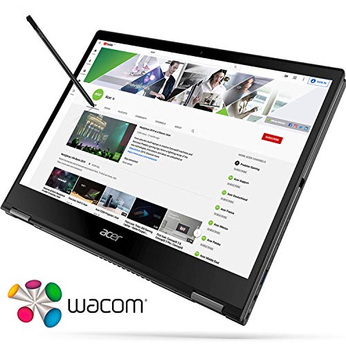 Acer Spin 5 Convertible Laptop, 13.5" 2K 2256 x 1504 IPS Touch, 10th Gen Intel Core i7-1065G7, 16GB LPDDR4X, 512GB NVMe SSD, Wi-Fi 6, Backlit KB, FPR, Rechargeable Active Stylus, SP513-54N-74V2