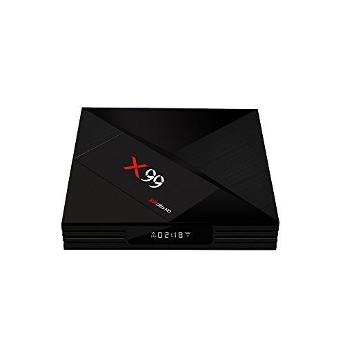 X99 4GB 64GB Rockchip RK3399 Android 7.1 TV Box 2.4 G&5G Dual WiFi BT4.0 1000M LAN USB3.0 Type-c Media Player with Wireless Mini Backlit Keyboard