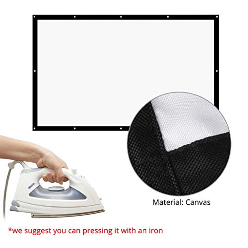 SBSNH 300 inch Projection Projector Screen 16:9 Fold Portable Screen Canvas Matt White for Home Film HD Wall mounted