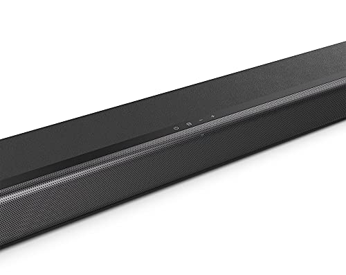Hisense HS214 2.1ch Sound Bar with Built-in Subwoofer, 108W, All-in-one Compact Design with Wireless Bluetooth, Powered by Dolby Audio, Roku TV Ready, HDMI ARC/Optical/AUX/USB, 3 EQ Modes,Black