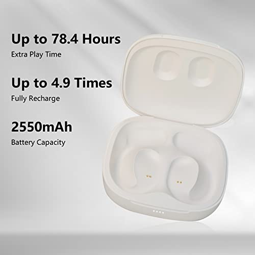 Oladance Open Ear Headphones Bluetooth 5.2 Wireless Earbuds for Android & iPhone, Open Ear Earbuds with Dual 16.5mm Dynamic Drivers, Up to 94 Hours Playtime Waterproof Sport Earbuds -Interstellar Blue