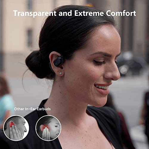 Oladance Open Ear Headphones Bluetooth 5.2 Wireless Earbuds for Android & iPhone, Open Ear Earbuds with Dual 16.5mm Dynamic Drivers, Up to 94 Hours Playtime Waterproof Sport Earbuds -Interstellar Blue