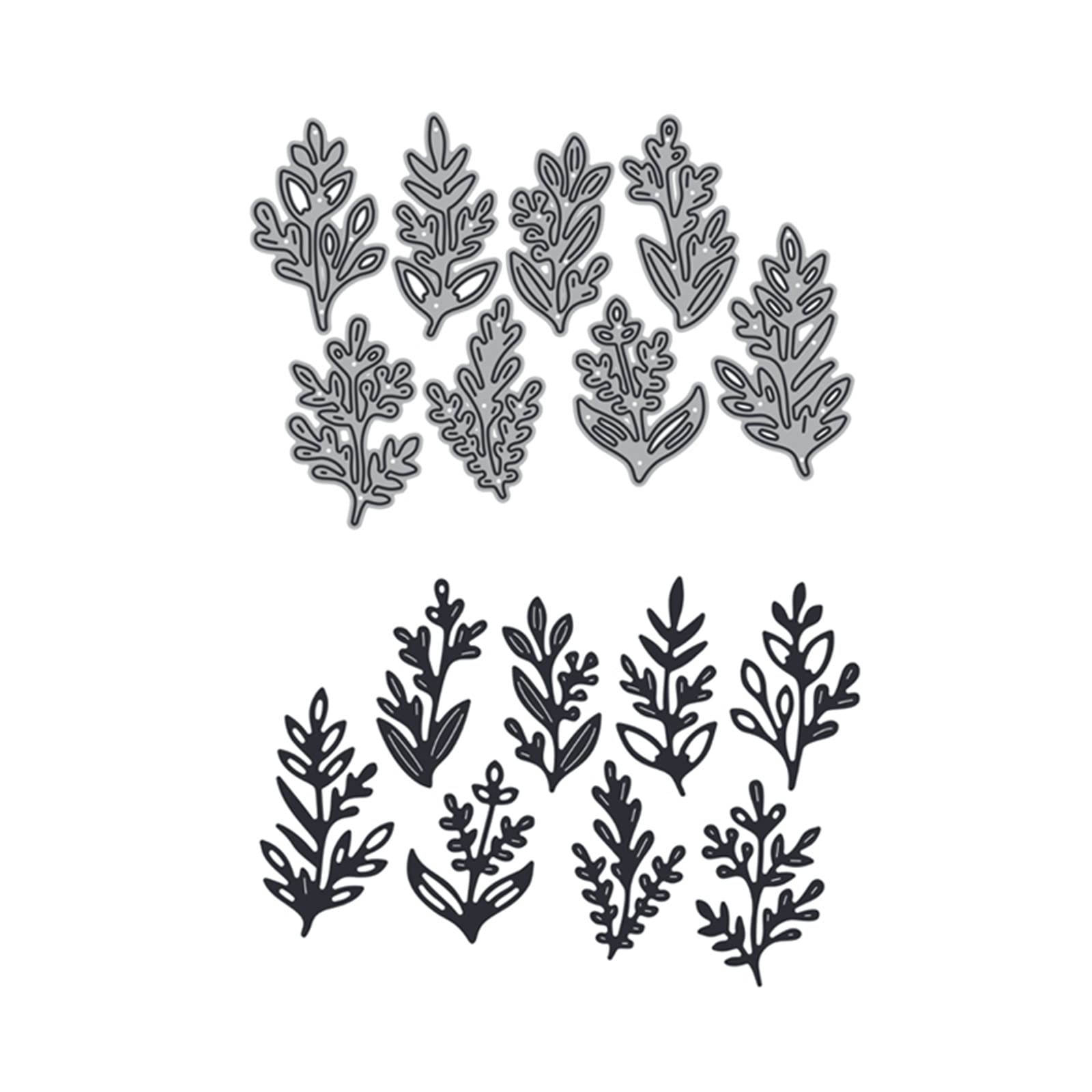 hinana 8pcs/Set Leaves Metal Die Cuts,Various Leaves Plant Flower Leaf Cutting Dies Cut Stencils for DIY Scrapbooking Album Decorative Embossing Paper Dies Card Making