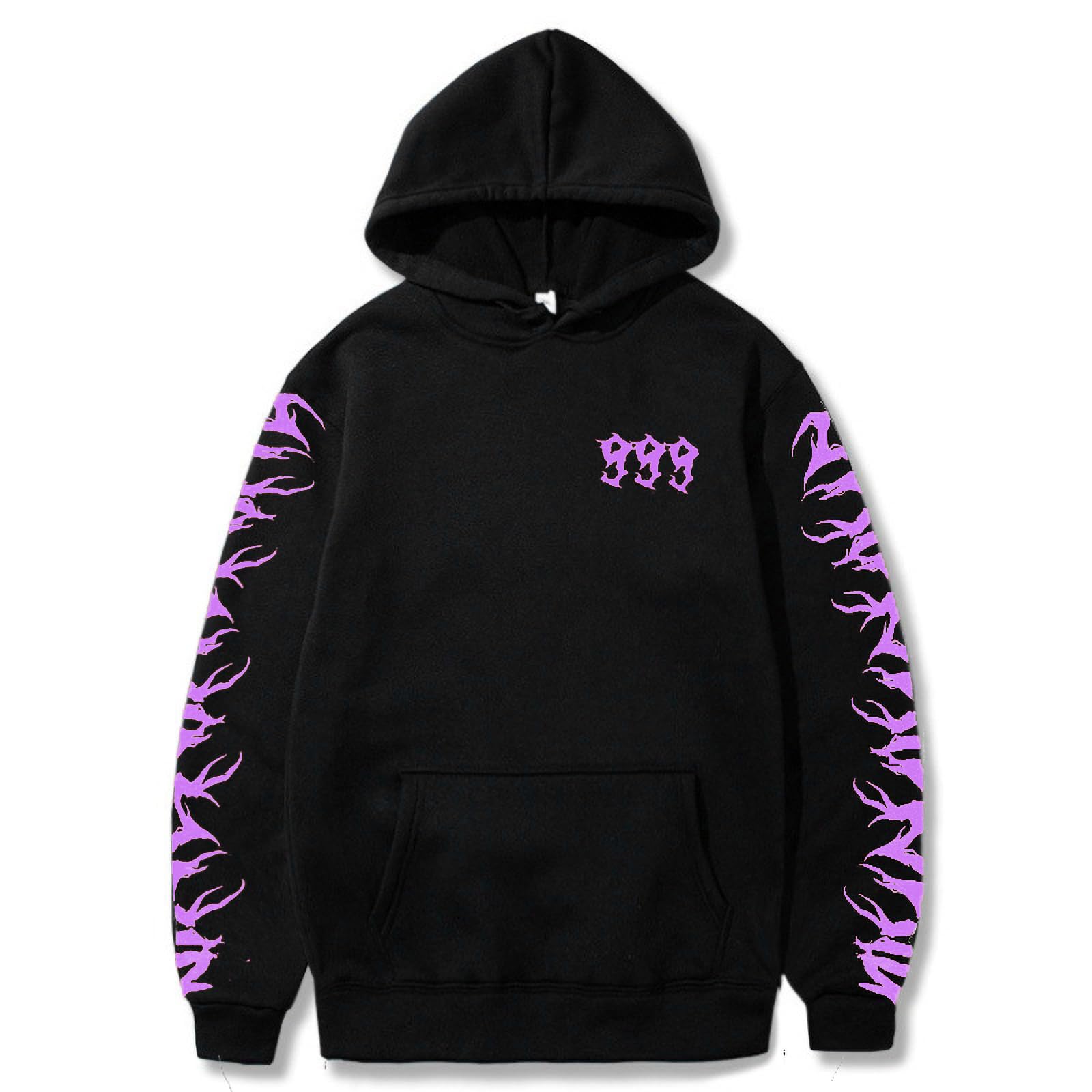 SOIIVRU Rapper Juice Hoodie Y2k Men Hoodies 999 Hoodies With Designs Streetwear Sweatshirt Hooded (US, Alpha, Medium, Regular, Regular, WY97052-Hei03)