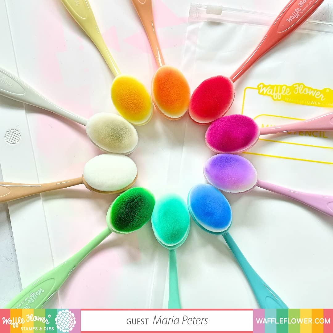 Waffle Flower Blending Brushes WFT021 - Not All Brushes are Created Equal. Waffle Flower Brings You This Set of 10 Blending Brushes for The Best Craft Experience.