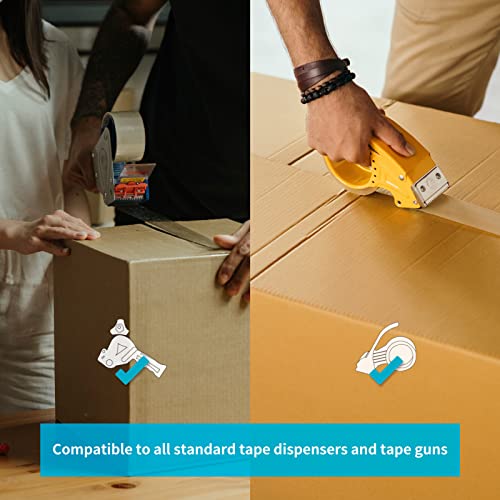 Art3d 6 Rolls Carton Sealing Tape Heavy Duty, Clear Packing Tape, 1.88" x 55 yds, 2 mil Thick