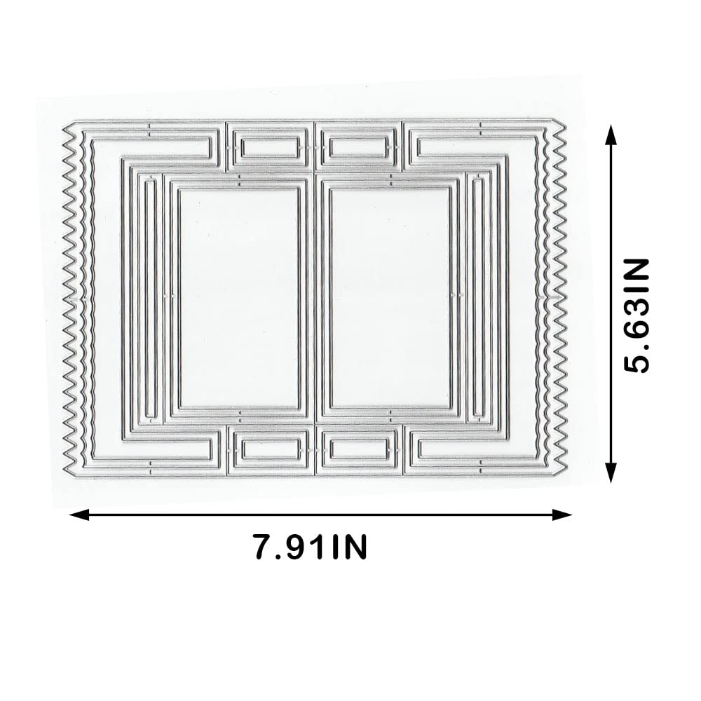 3D Card Shape Dies for Card Making, Storybook Folder Nested Rectangle Frame Cutting Die for Scrapbooking on Clearance Paper Crafting Decor DIY Album
