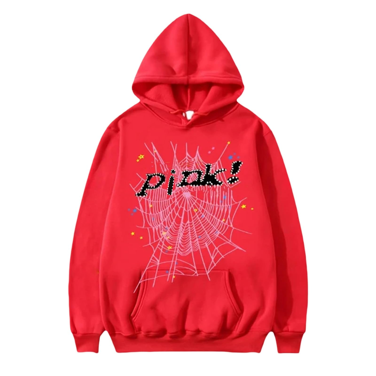 KOSUSANILL Y2k Women Spider Web Graphic Zip Up Hoodie Women Men Halloween Hoodies with Pockets Gothic Long Sleeve Sweatshirts