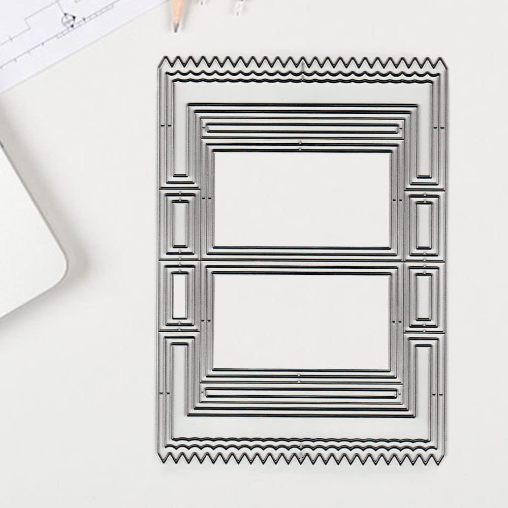 3D Card Shape Dies for Card Making, Storybook Folder Nested Rectangle Frame Cutting Die for Scrapbooking on Clearance Paper Crafting Decor DIY Album