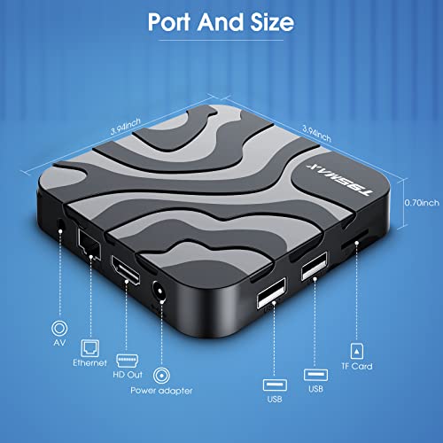 Android TV Box 12.0, T95MAX Android TV Box H618 4GB 32GB Android Box Support WiFi6 2.4G/5.8Ghz Bluetooth 5.0 with Mini Backlit Keyboard 3D 6K Ultra HD TV Box
