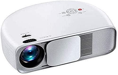Viinice Projector,Portable Projector with Full HD 720p，1280x800 720P 1080P HD Android Smart Projector,for Home Theater,White 4K Laser Projector with WiFi and Bluetooth (Color : White)
