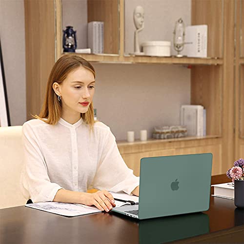MOSISO Compatible with MacBook Pro 13 inch Case M2 2023, 2022, 2021-2016 A2338 M1 A2251 A2289 A2159 A1989 A1708 A1706, Plastic Hard Shell&Keyboard Cover&Screen Protector&Storage Bag, Midnight Green
