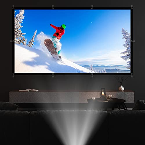 LG CineBeam HU810PW 2700-Lumen XPR 4K UHD Smart Laser Home Theater DLP Projector + SanDisk Ultra Dual USB Drive 32GB, 120” Foldable Projection Screen with 12x Adhesive Wall Mounts & More (19pc Bundle)