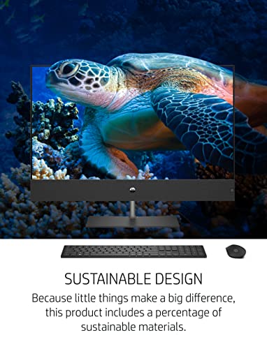 HP Pavilion 31.5 inch All-in-One Desktop PC, Intel Core i5-12400T Processor, Intel UHD Graphics, 16 GB RAM Memory, Windows 11 Home Operating System (32-b0010, Sparkling Black)