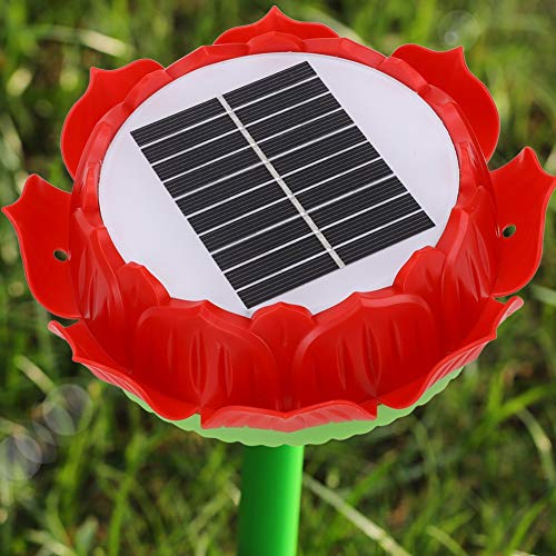 Zerodis Mini Buddha Music Player Machine Lotus Shape Outdoor Rain Proof Buddhist Chanting Player Praying Song 48 Buddhist Songs(Red)