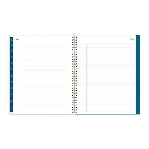 Blue Sky 2023-2024 Academic Year Weekly and Monthly Planner, 8.5" x 11", Frosted Flexible Cover, Wirebound, Bakah Blue (131951-A24)