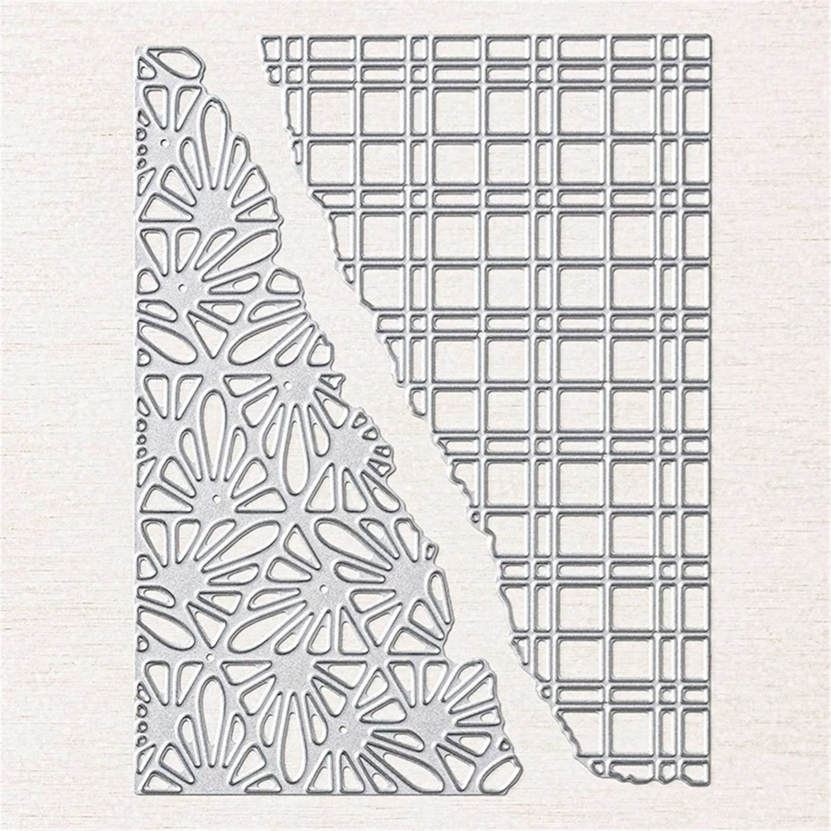 Mvchifay Cutting Dies for Card Making Metal Die-Cuts Scrapbooking Tool Hollow Frame DIY Craft Punch Template Embossing for Paper Album Decor (Cube and Flower-10x13.4cm)