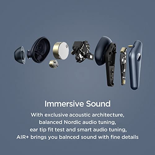 Libratone AIR+ 2 (2nd Gen) True Wireless Earbuds - Active Noise Cancelling, Bluetooth 5.2, in-Ear Headphones with Wireless Charging Case, IP54 Dust and Water Resistant, 24-Hour Playtime, Black