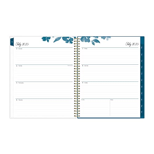 Blue Sky 2023-2024 Academic Year Weekly and Monthly Planner, 8.5" x 11", Frosted Flexible Cover, Wirebound, Bakah Blue (131951-A24)