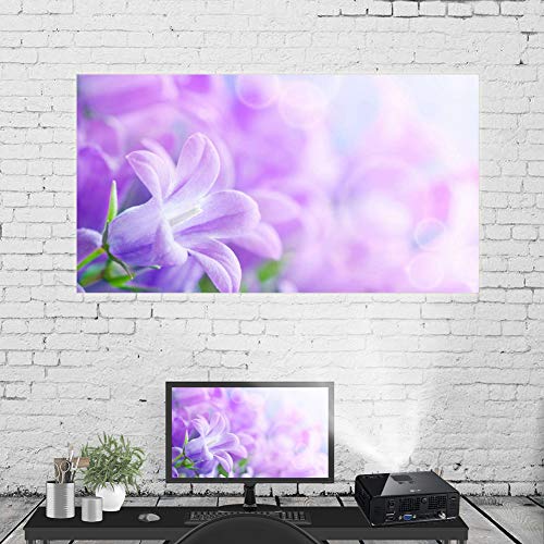 Projector Screen,ASHATA Outdoor Projector Screen 16:9 60-120 Inch Portable Projector Screen Synthetic Polyester Fabric Suitable for Outdoor Camping Movie,Open-air Cinema(60inch)