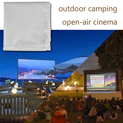 Projector Screen,ASHATA Outdoor Projector Screen 16:9 60-120 Inch Portable Projector Screen Synthetic Polyester Fabric Suitable for Outdoor Camping Movie,Open-air Cinema(60inch)