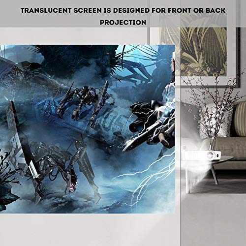 Projector Screen,ASHATA Outdoor Projector Screen 16:9 60-120 Inch Portable Projector Screen Synthetic Polyester Fabric Suitable for Outdoor Camping Movie,Open-air Cinema(60inch)