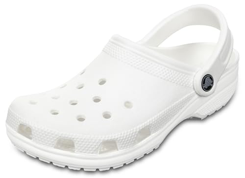 Crocs Unisex-Adult Classic Clogs (Best Sellers), White, 2 Men/4 Women