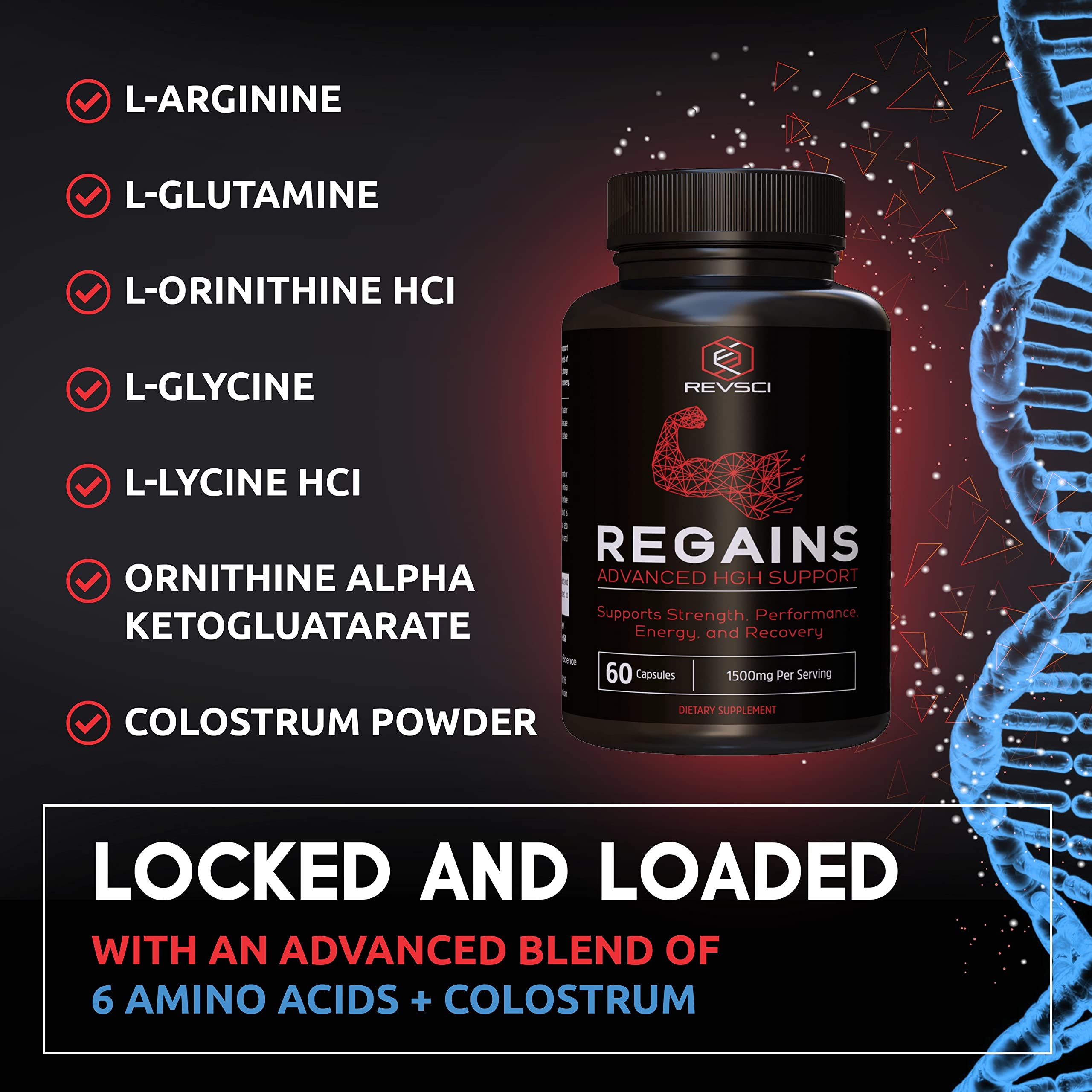 HGH Supplements for Men & Women - Regains Natural Anabolic Muscle Growth Building & Human Growth Hormone for Men, Muscle Builder for Men, Muscle Recovery Post Workout Supplement, 100 Protein Pills
