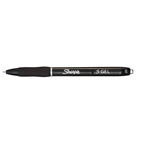 SHARPIE S-Gel | Gel Pens | Medium Point (0.7mm) | Black Ink | 12 Count