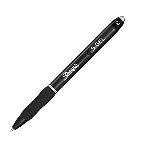 SHARPIE S-Gel | Gel Pens | Medium Point (0.7mm) | Black Ink | 12 Count