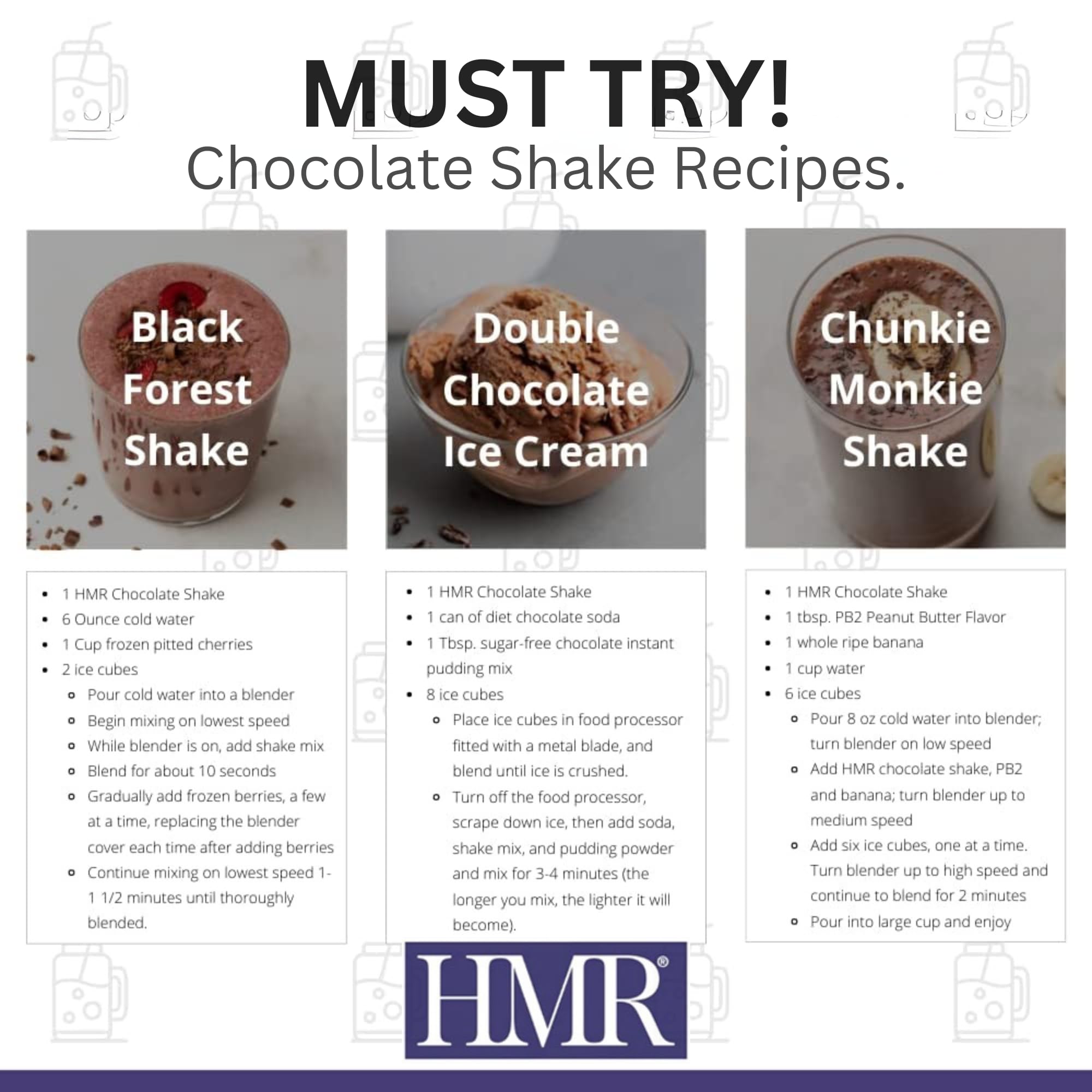 HMR 120 Chocolate Shake Meal Replacement Powder | Chocolate Shake Mix to Support Healthy Weight Loss | 12g of Protein | Nutritional Drink | Low Calorie Food | 12 Servings
