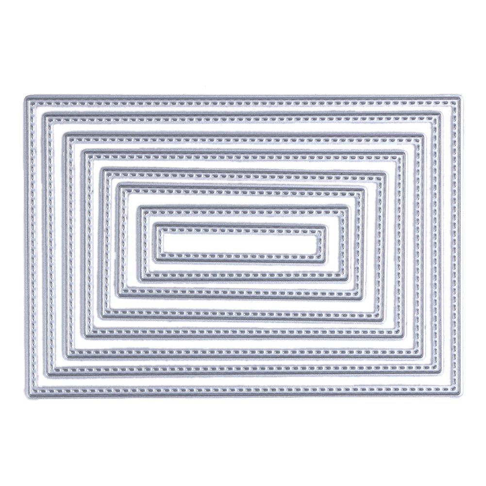 Cutting Dies Stencil Triangle Square Rectangle Round Ellipse Metal Mould for DIY Scrapbook Album Paper Card