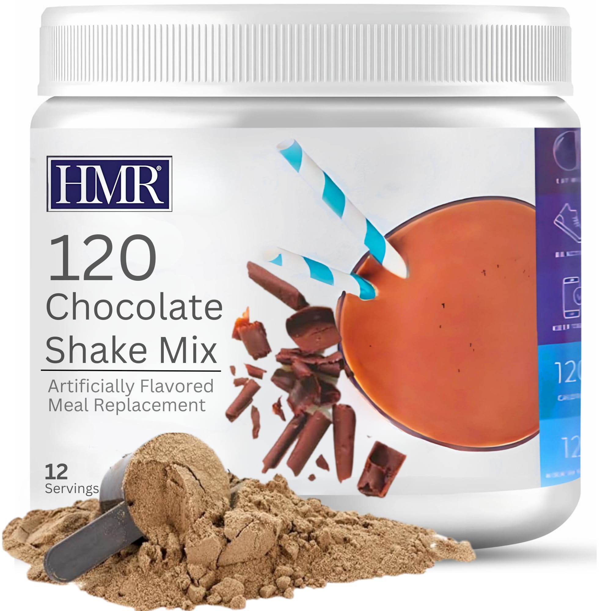 HMR 120 Chocolate Shake Meal Replacement Powder | Chocolate Shake Mix to Support Healthy Weight Loss | 12g of Protein | Nutritional Drink | Low Calorie Food | 12 Servings