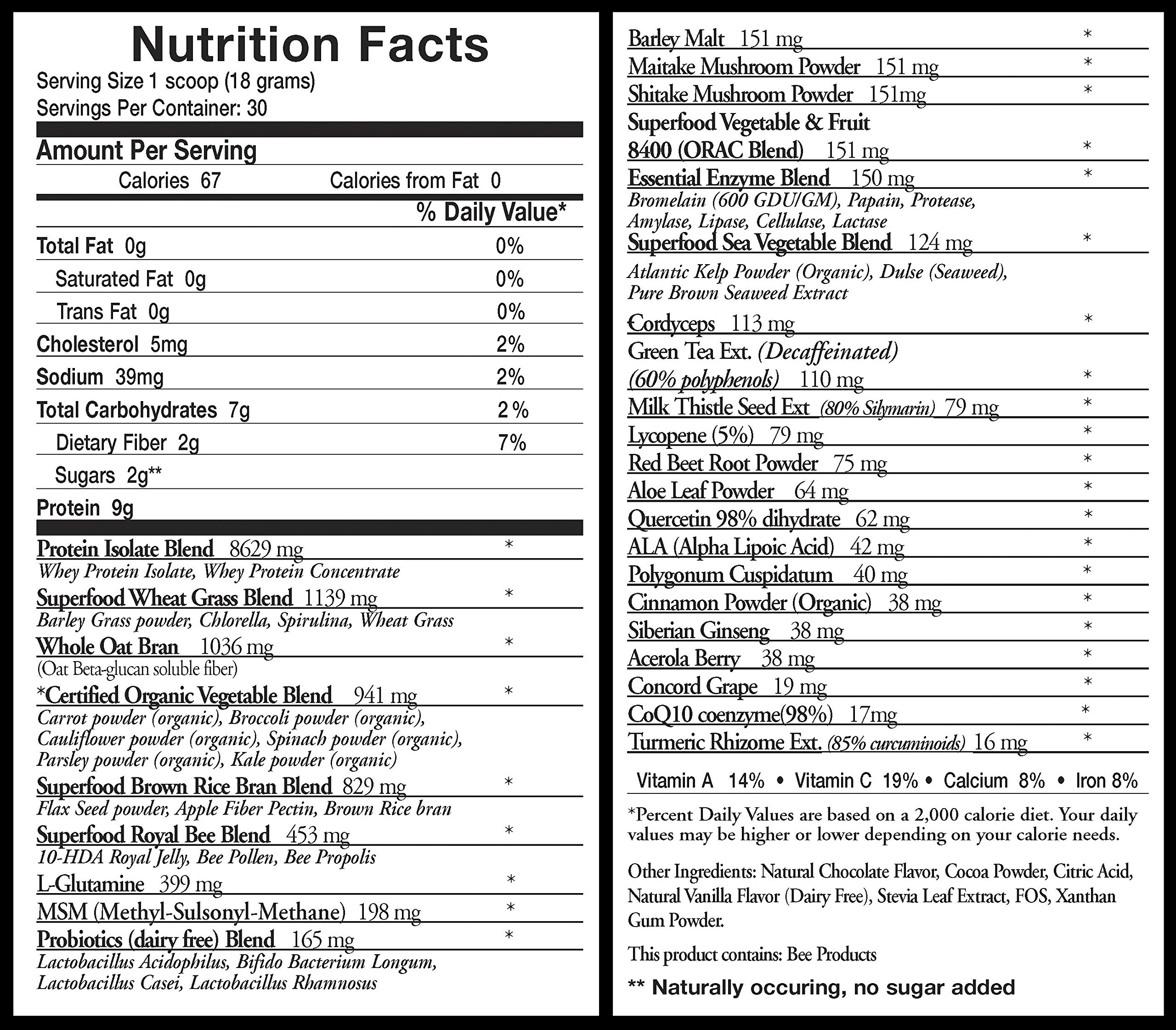 PH50 Protein Greens Drink with Certified Organic Ingredients by Doctors Nutra Nutraceuticals, 1.19 Pounds (540 Grams) 50 Superfoods, Digestive Enzymes, Natural Chocolate Flavor