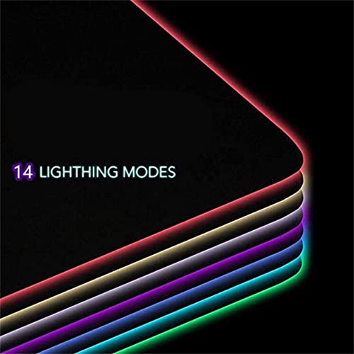 Mouse Pads RGB Anime Rimuru Tempest Gaming Mouse Pad XXL Computer Gamer Large Mousepad Led Big Carpet Keyboard Desk Mat with Backlight 30x60x0.4cm