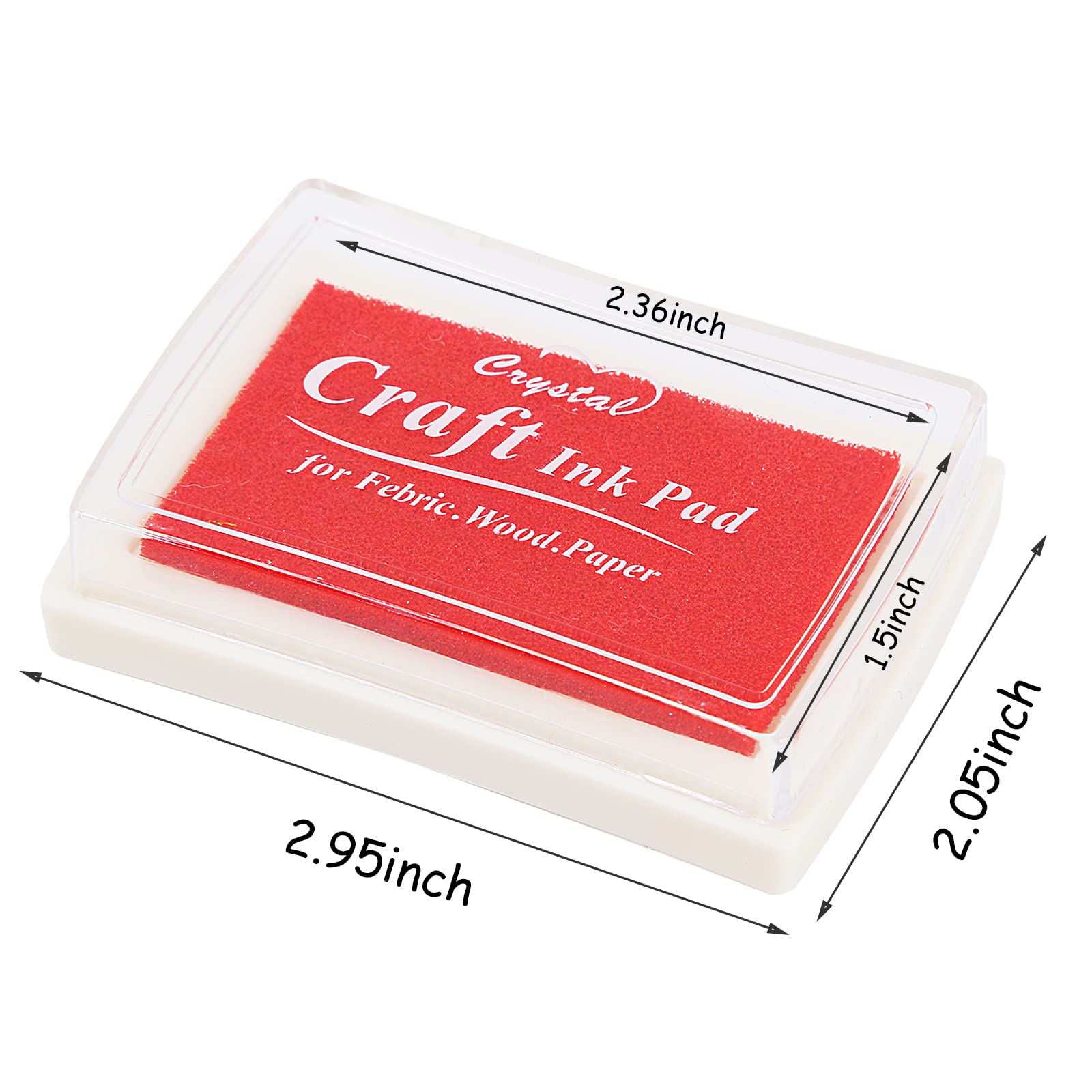 Ink Pads, Stamp Pads for Rubber Stamps, 15 Solid Colors Available for Craft Scrapbooking Fingerpaint on Paper Wood Fabric