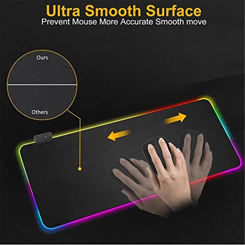 Mouse Pads RGB Anime Rimuru Tempest Gaming Mouse Pad XXL Computer Gamer Large Mousepad Led Big Carpet Keyboard Desk Mat with Backlight 30x60x0.4cm