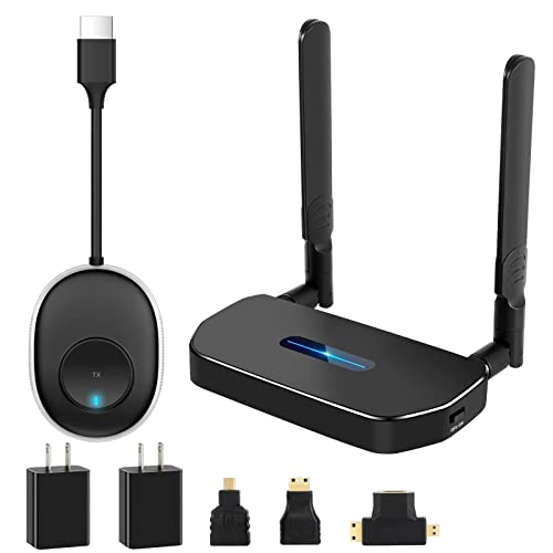 Wireless HDMI Transmitter and Receiver Kit,4K HD,5G Transmission Speed,High Definition Video Audio Expansor/Allocationer/Converter/Phone,PC,Laptop Computer to Meeting,Game,Home Theater Television