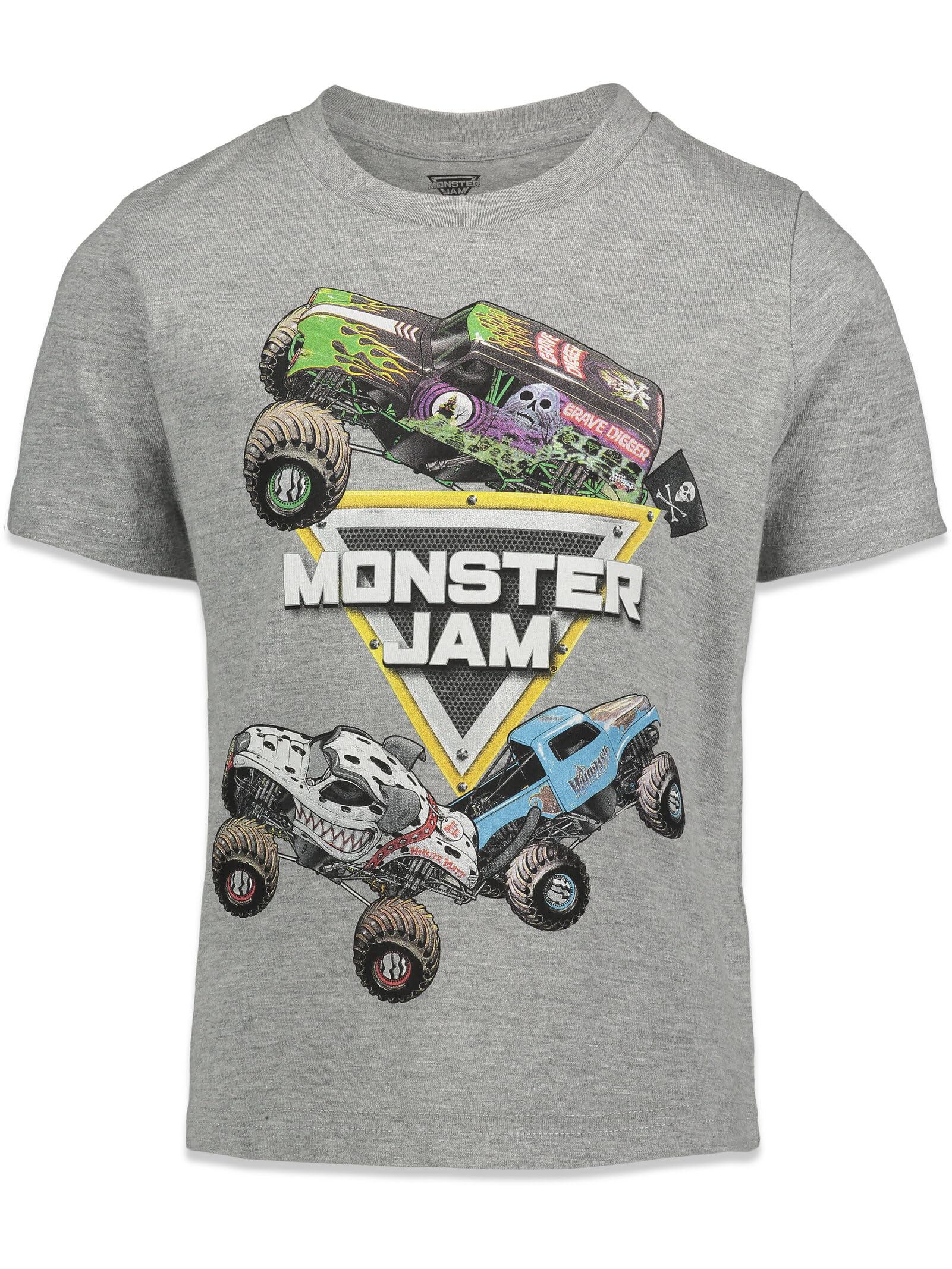 Monster Jam Little Boys 3 Pack Graphic T-Shirts Kids Black/Red/Grey 7