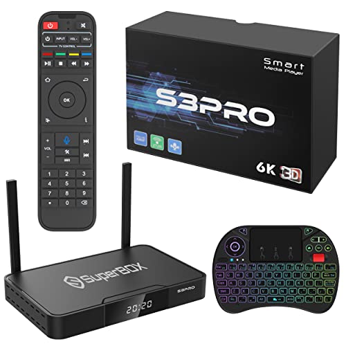 2023 S3pro S3 Pro Support 6k HD Dual- Wi-Fi The Best TV Box, 2GB RAM, 32 GB Storage Value Package Mini-Keyboard Included