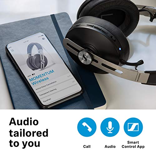 SENNHEISER Momentum 3 Wireless Noise Cancelling Headphones with Alexa, Auto On/Off, Smart Pause Functionality and Smart Control App, Black