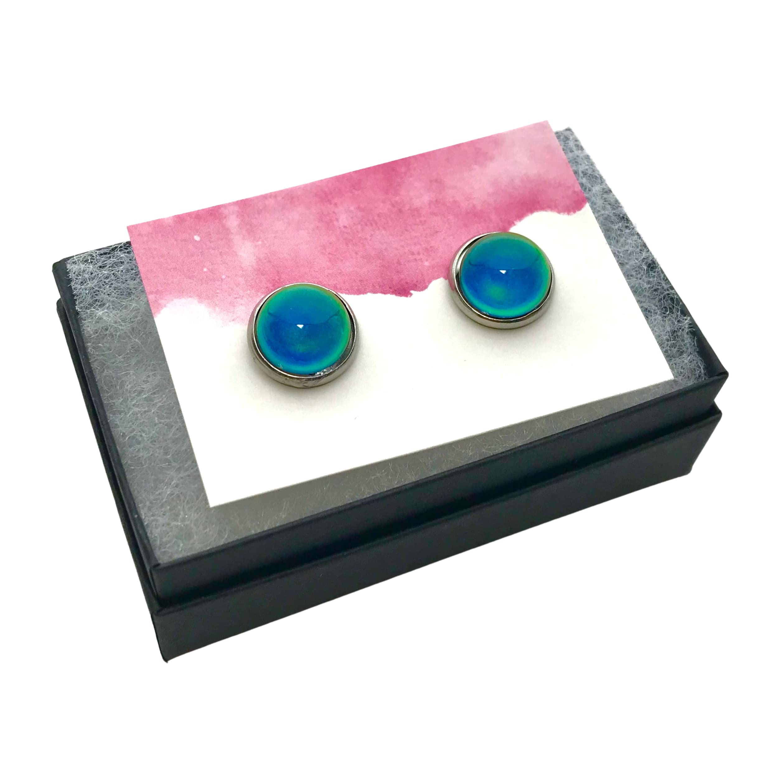 Mood Earrings Color Changing Thermal Heat or Cold Changes Coloring