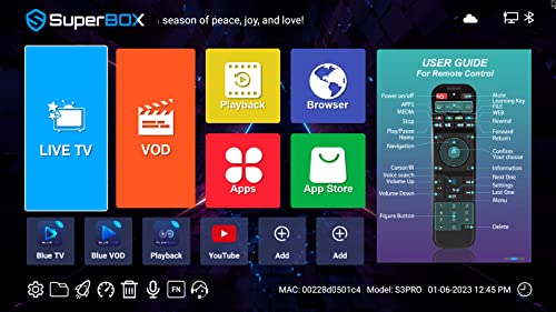 2023 S3pro S3 Pro Support 6k HD Dual- Wi-Fi The Best TV Box, 2GB RAM, 32 GB Storage Value Package Mini-Keyboard Included