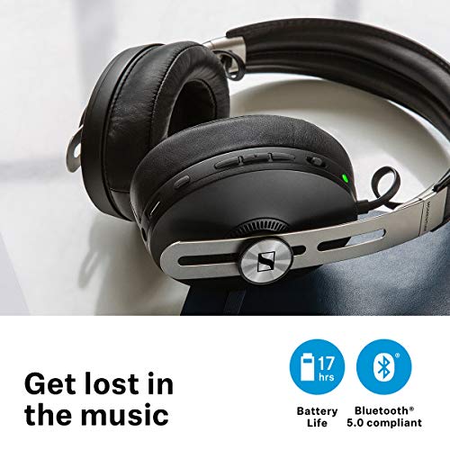 SENNHEISER Momentum 3 Wireless Noise Cancelling Headphones with Alexa, Auto On/Off, Smart Pause Functionality and Smart Control App, Black