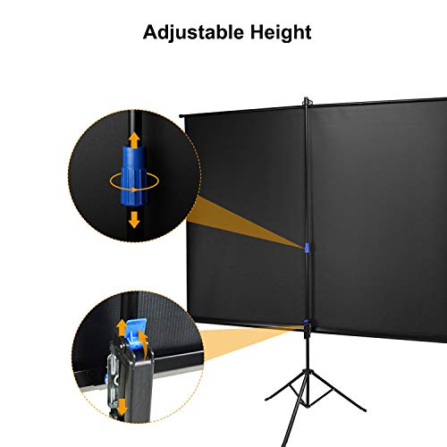 LIRUXUN Projector Screen 72 100 inches Tripod Stand 16:9 Portable Projection Screen 4K 3D Movies Screen for Home Office Indoor Outdoor (Size : 72 inch)