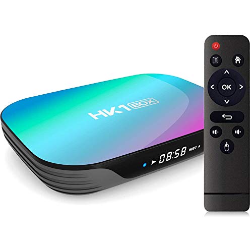 Sofobod HK1 Box Android 9.0 Smart TV Box with 4GB RAM 64GB ROM,Upgraded S905X3 Quad Core 64bit Cortex-A55 GPU G31 MP2, 2.4G/5G Dual WiFi BT4.0 H.265 Decoding LAN 1000, HD/4K/8K(HK1-4D)