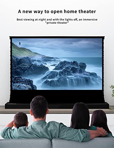 VIVIDSTORM-Projector Screen S 110 inch Portable Folding Stand Indoor Tension Floor Screen 4k HD White Cinema, 4K/3D/UHD Gaming/Home Cinema,Compatible with Normally Projector,VSDSTW110H