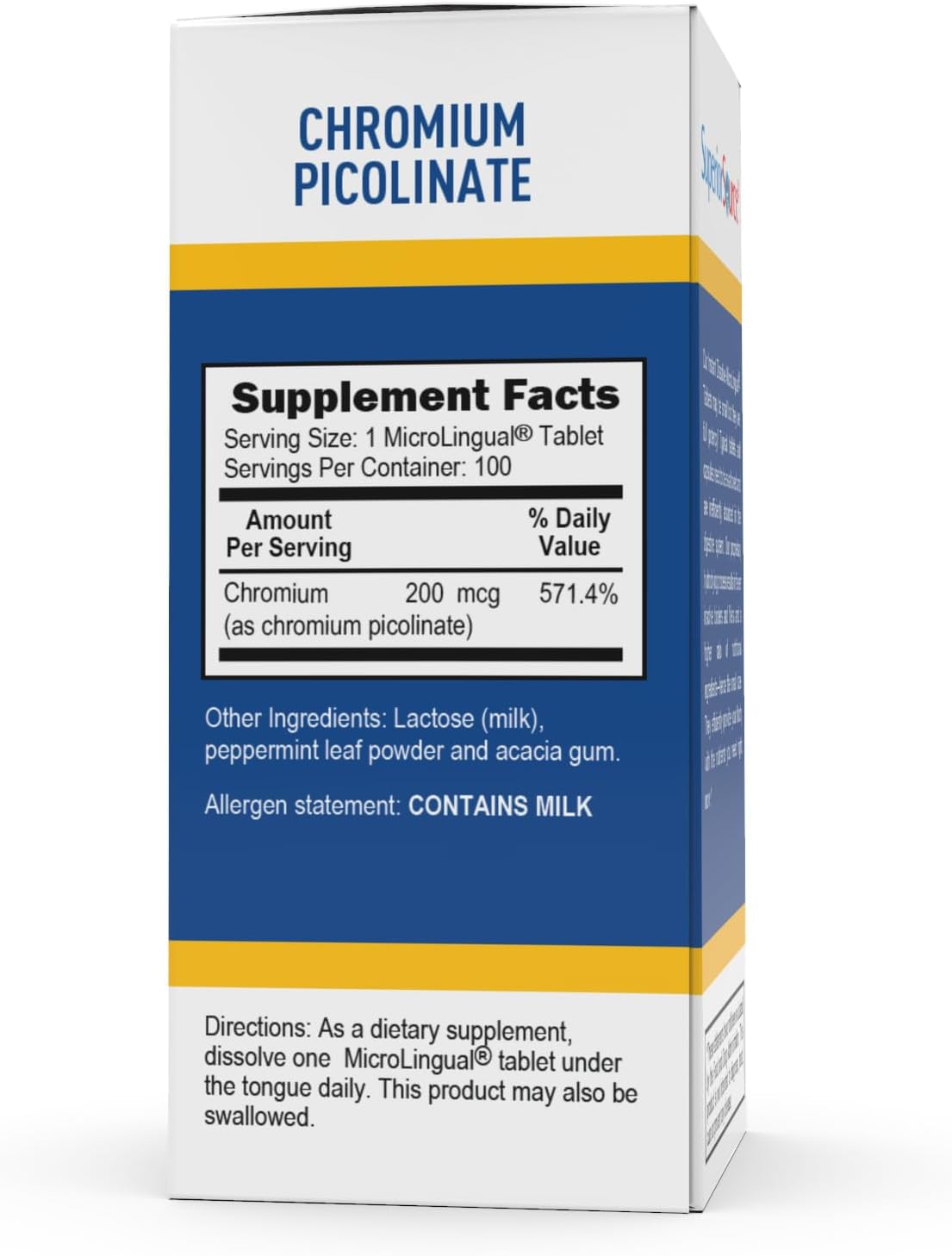 Superior Source Chromium Picolinate - Supplement for Women & Men - Supplement Formula Supports Healthy Sugar Metabolism - Mineral Supplement Aids Overall Health - 500 mcg, 50 Instant Dissolve Tablets