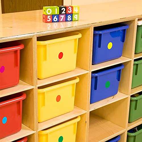 3000 Pcs 1" Round Color Coding Circle Dot Labels on 6 Rolls, 500 Count Each, Includes Bright Yellow Green Red Pink Orange Blue