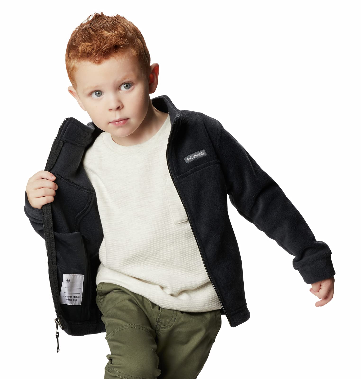 Columbia Youth Boys Steens Mt II Fleece, Black, X-Small